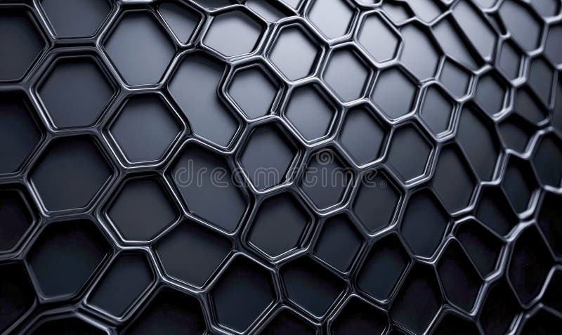 A Dark Gray, Hexagon-patterned Grid Background Offers a Modern, Tech ...