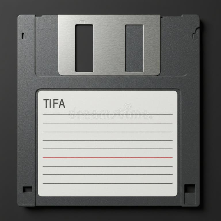 A Dark Gray 3.5-inch Floppy Disk with a Rectangular Metal Shutter on ...
