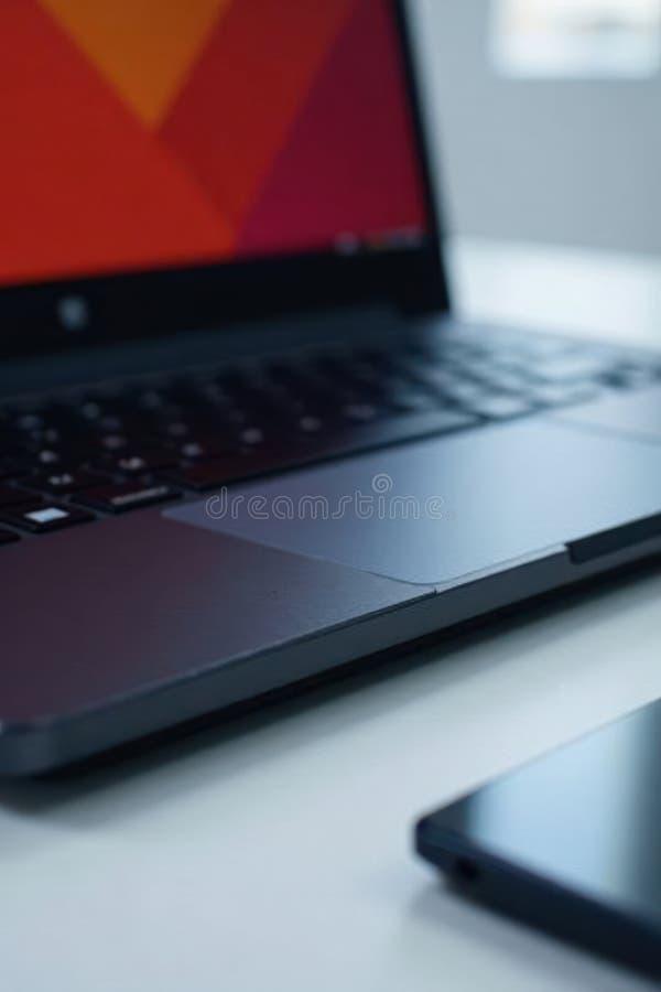 Dark Gray Laptop, Showcasing Hinge, Chassis, and Subtle Branding ...