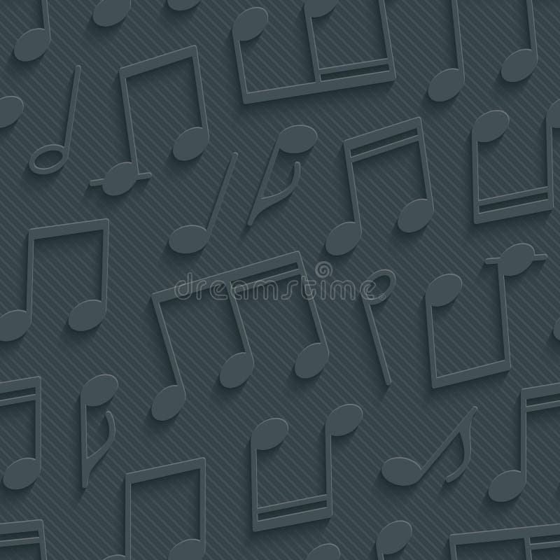 Dark Gray Musical Wallpaper. Stock Vector - Illustration of retro ...