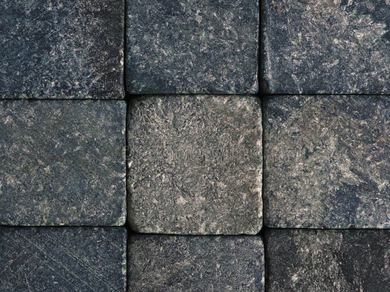 Dark Gray Natural Background of Square Stones Close-up. Grey Textured ...