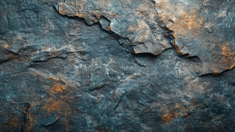 Dark Gray and Orange Rough Rock Texture Stock Illustration ...