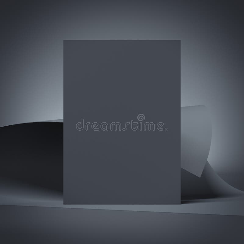 Dark Gray Picture Frame. 3d Rendering Stock Illustration - Illustration ...