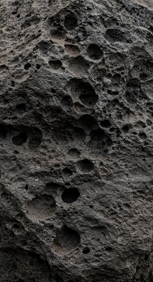 Dark Gray Porous Rock Texture Close Up Stock Illustration ...
