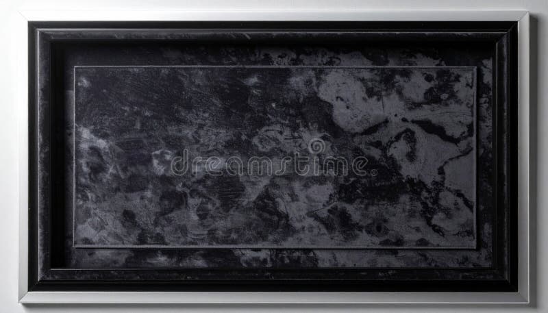 Dark Gray Rectangular Frame with Mottled Black Texture Stock ...