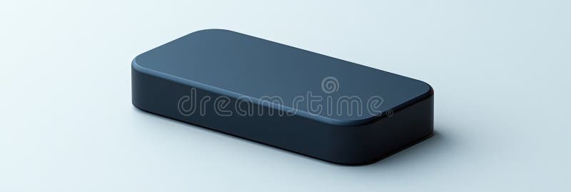Dark Rectangular 3D Render stock illustration. Illustration of simple ...