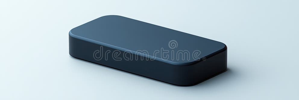 Dark Rectangular 3D Render stock illustration. Illustration of simple ...