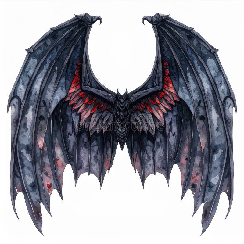 Creepy Demon Wings Stock Illustrations – 396 Creepy Demon Wings Stock ...