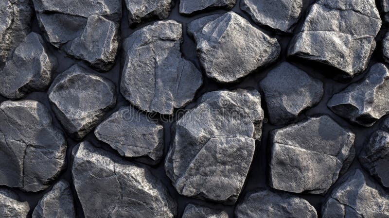Dark Gray Rough Stone Wall Texture Image Stock Illustration ...
