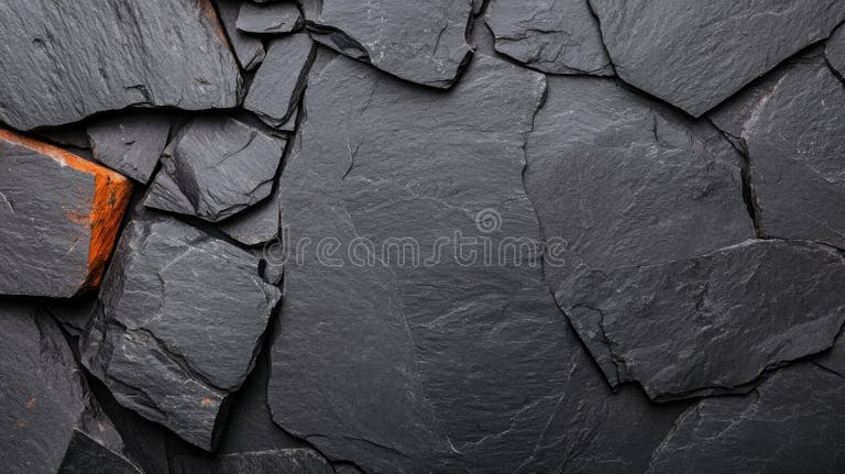 Dark Gray Slate Stone Texture Background - Natural Stonework for ...