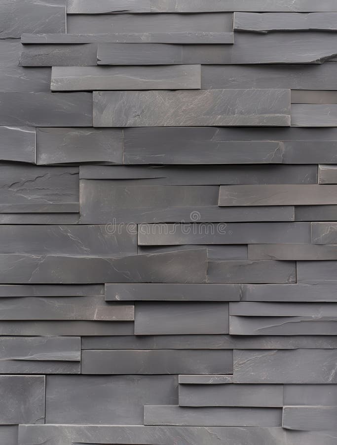 Dark Gray Stacked Stone Wall Stock Photo - Image of pattern, decor ...