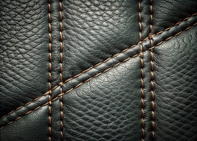 Dark Gray Stitched Leather Texture Background HighQuality Stock Image ...