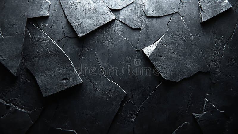 Dark Gray Stone Texture Background. Irregular Shaped Slate Pieces Stock ...