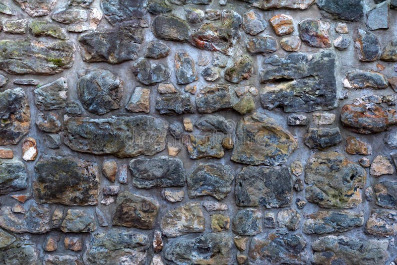 Dark Gray Stone Wall with Different Stock Photo - Image of cobblestone ...