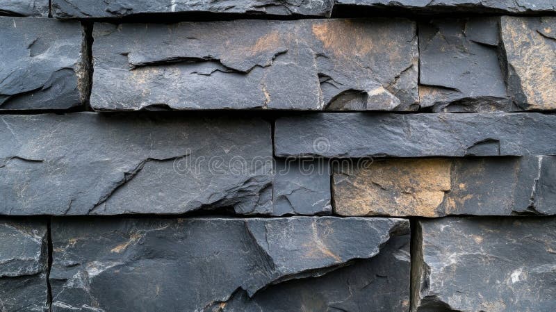 Dark Gray Stone Wall Rough Texture Background Stock Illustration ...