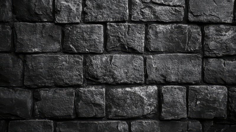 Dark Gray Stone Wall Texture Background Close Up of Rough Rectangular ...