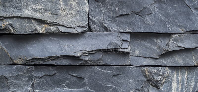 Dark Gray Stone Wall Texture Rough Layered Blocks Background Stock ...