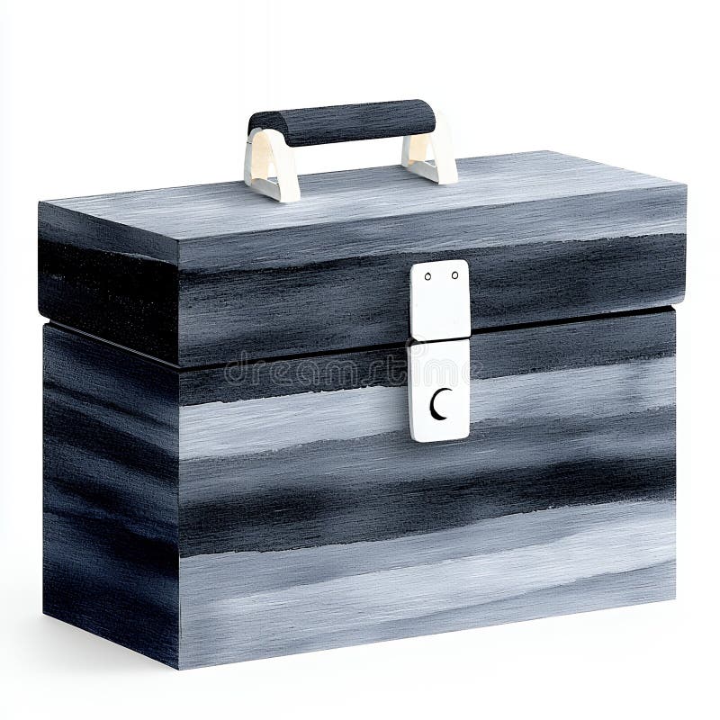 Dark Gray Textured Toolbox on White Background Stock Illustration ...