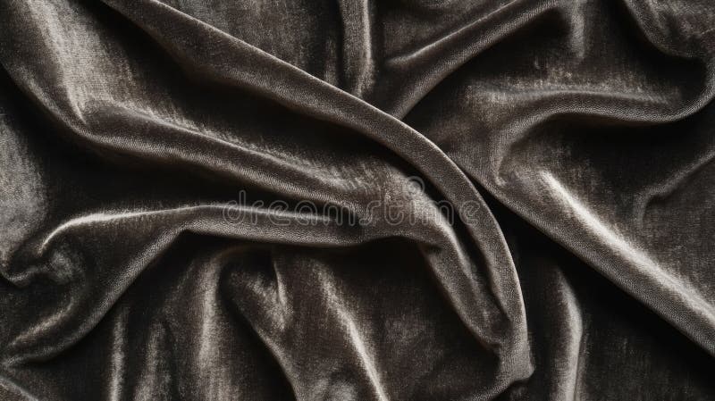 Dark Gray Velvet Fabric Draped Softly Stock Illustration - Illustration ...