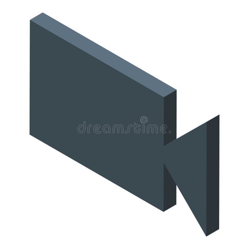 Dark Gray Video Camera Icon Capturing Moments in Isometric View Stock ...