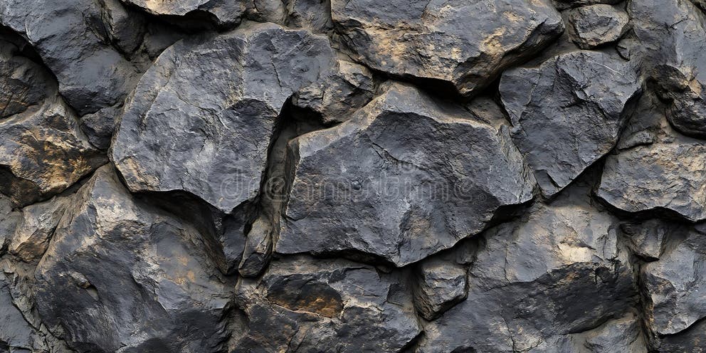 Dark Gray Volcanic Rock Texture: Rough, Irregular Stone Background ...