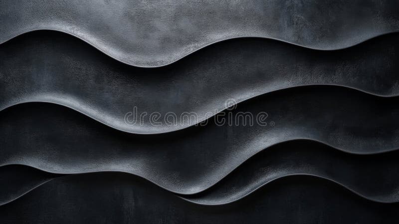 Dark Gray Wavy Abstract Textured Surface Background Stock Illustration ...