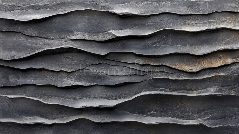 Dark Gray Wavy Stone Wall Texture Stock Illustration - Illustration of ...