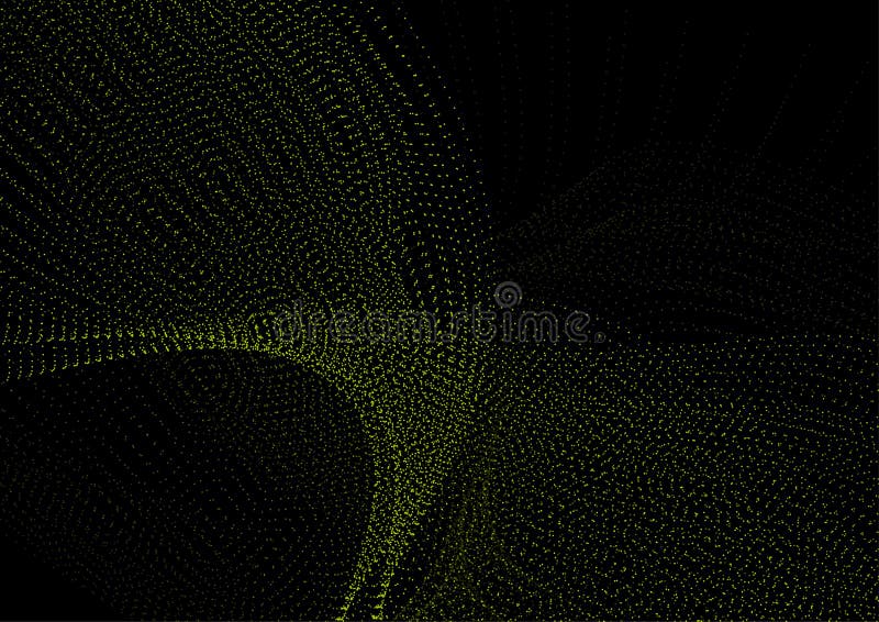 Dark Green Abstract Dotted Sci-fi Tech Background Stock Vector ...