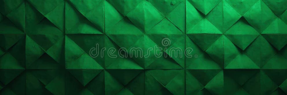 Dark Green Abstract Triangular Mosaic Tile Wallpaper Geometric Fluted ...