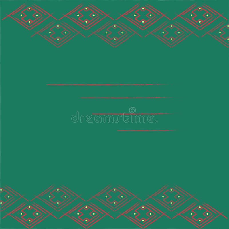 Dark Green Background with Geometric Frame Stock Vector - Illustration ...
