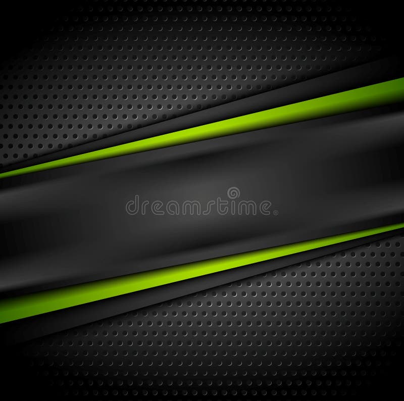 Dark Green Black Tech Abstract Background Stock Vector - Illustration ...