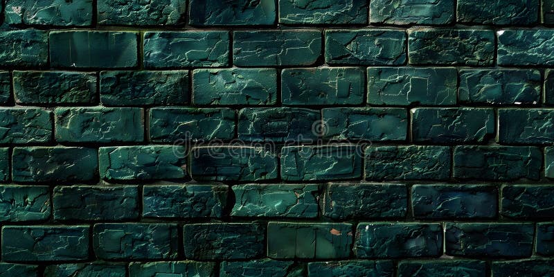 Dark Green Brick Wall Background Texture Stock Illustration ...