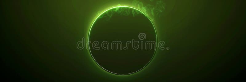 Dark Green Circle Glow Gradient Background Art. Green Ring Light ...