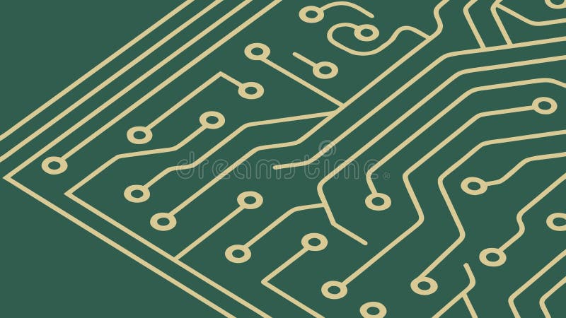 Dark Green Circuit Board, High-Tech Background Vector Design Generative AI Stock Vector ...