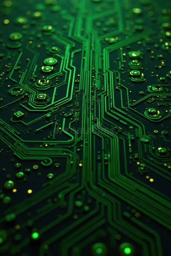 Dark Green Circuit Board Texture, Abstract Tech Design, Abstract ...