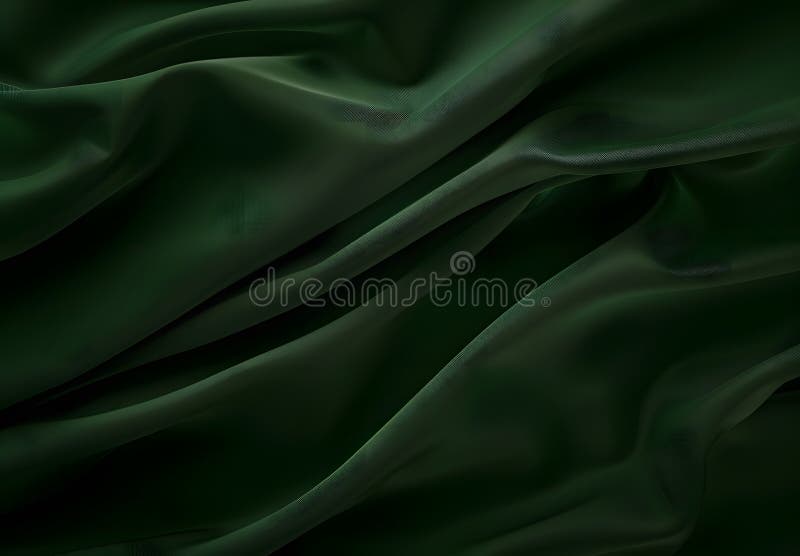 Dark Green Draped Fabric Texture Background Stock Illustration ...