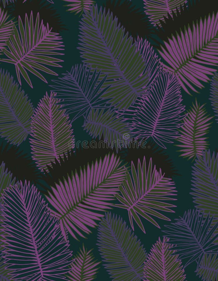 Dark Green Exotic Tropical Leaves Pattern with Large Palm Texture Dark ...