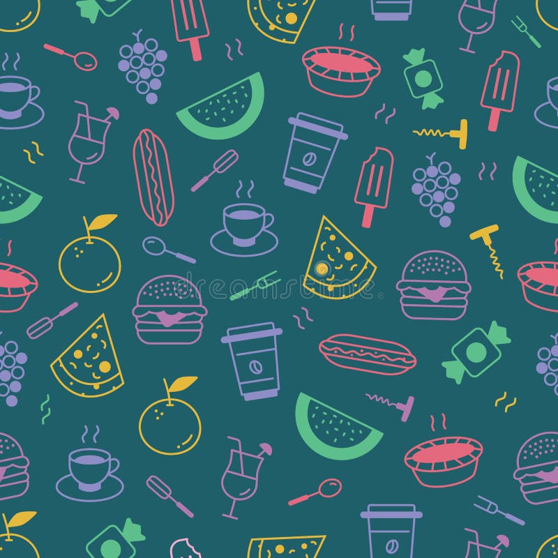 Foodie Pattern Stock Illustrations – 803 Foodie Pattern Stock ...