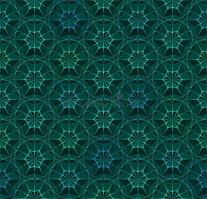 Dark Green Geometric Abstract Repeating Pattern. Seamless Pattern with ...