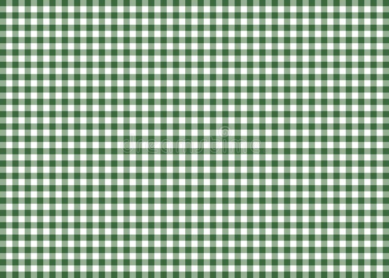 Dark Green Gingham Pattern Background Stock Illustration - Illustration ...
