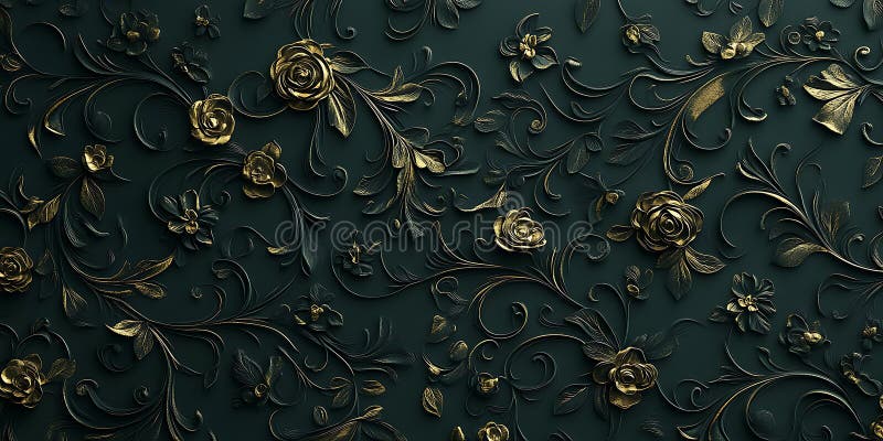 Dark Green and Gold Glitter Texture Background Stock Illustration ...