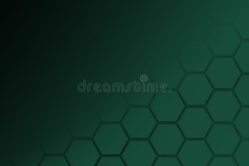 Dark Green Gradient Octagonal Empty Background, Template Stock ...