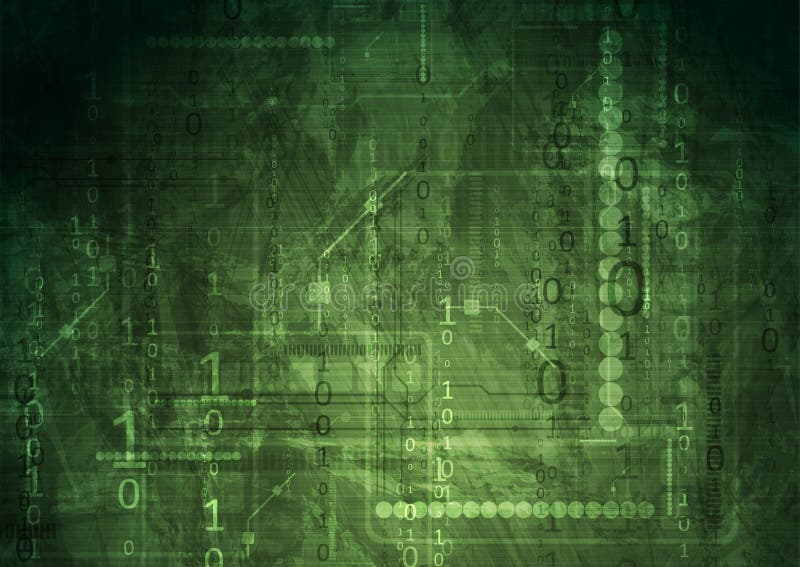 Dark Green Grunge Technology Background Stock Vector - Illustration of ...