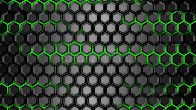 Green Hexagon Pattern 3d Render Stock Illustrations – 584 Green Hexagon ...