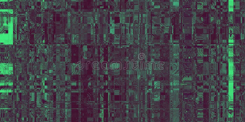 Dark Green Hi-tech Micro Scheme Distortion Screen Texture. Colorful ...