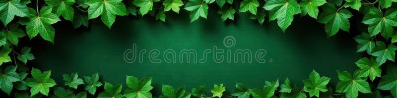 Dark Green Ivy Creates Thick Frame Around Poster , Shadow, Plant Stock ...