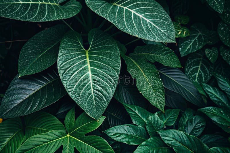 Dark Green Leaf Texture stock illustration. Illustration of leaf ...