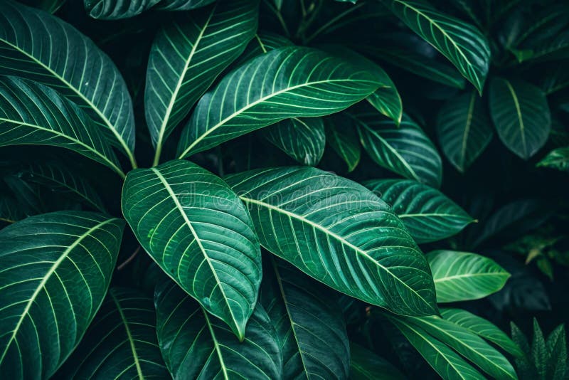 Dark Green Leaf Texture for Nature Background Stock Illustration ...