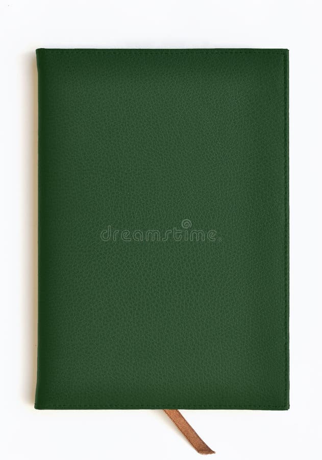 Dark Green Leather Notebook Stock Image - Image of empty, leather: 16440825