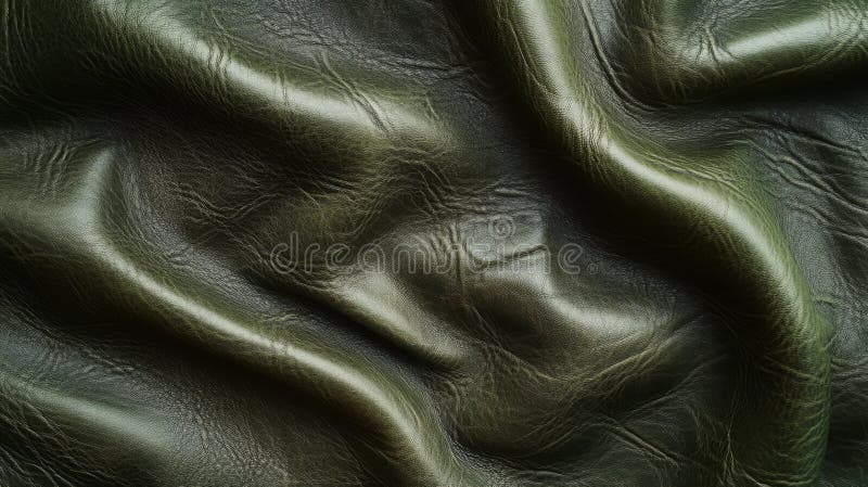 Dark Green Leather Texture Background Draped Softly Stock Illustration ...
